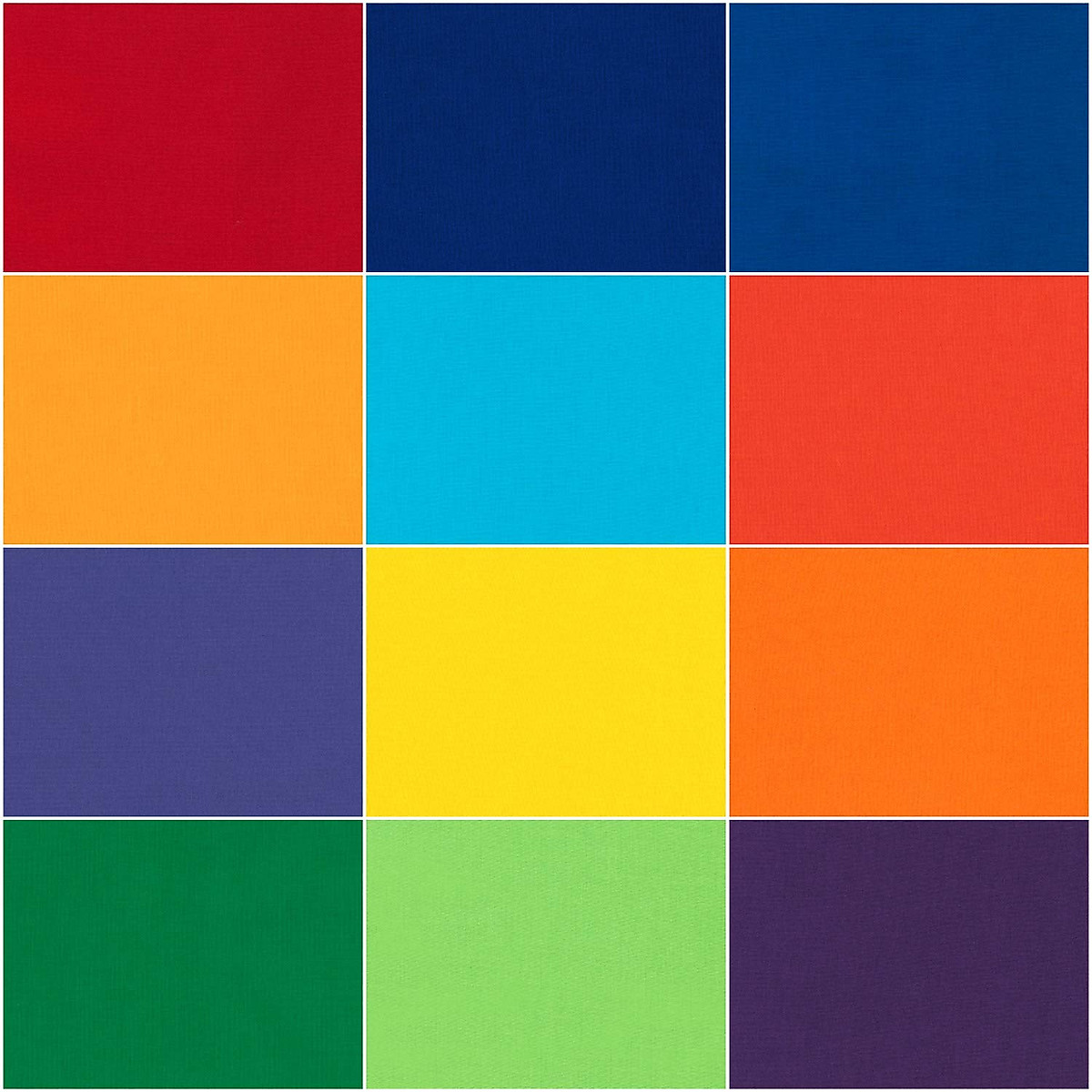 Kona Cotton Solids Bright Rainbow Ten Square 42 10-inch Squares Layer Cake Robert Kaufman TEN-655-42