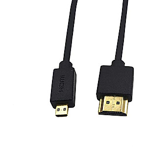 Duttek Micro HDMI to HDMI Cable, HDMI to Micro HDMI Cable, Extreme Slim Micro HDMI Male to HDMI Male Cable Support 1080P, 4K, 3D for GoPro Hero 8/7 Black,Sony A6500/A7,Canon Camera,etc(30cm/1feet)