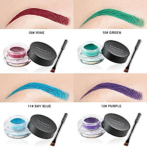 8-color waterproof multifunctional eyebrow cream and eyeliner cream, suitable for various makeup combinations (8 colors)