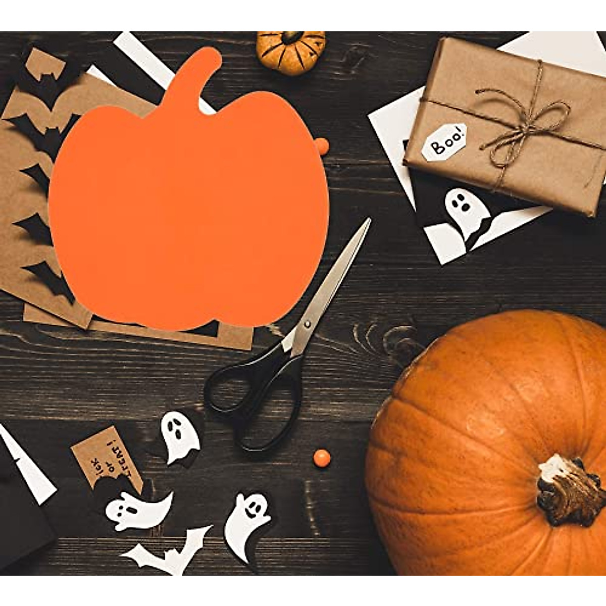 4E's Novelty Foam Pumpkin Shapes Craft (12 Pack) Halloween Crafts for Kids, Large 8" Cutouts - Fall Crafts for Kids Toddlers Classroom Supplies Halloween Activities for Kids Party Ages 2-4 3-5 4-8