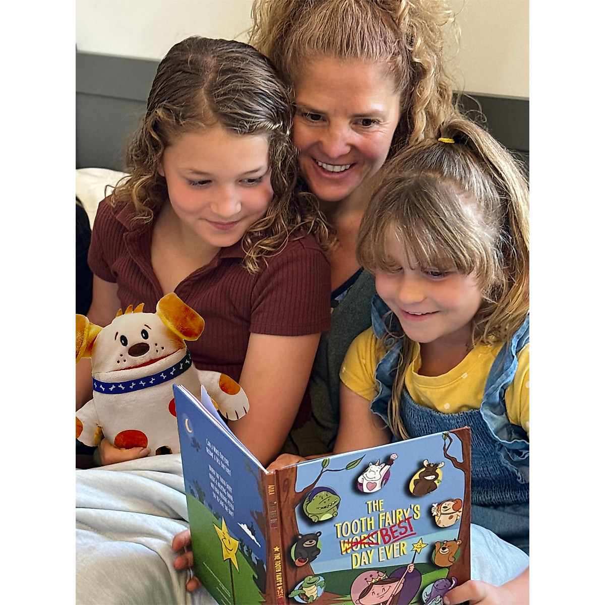 The Tooth Brigade Book and OBI Dog Tooth Fairy Pillow Bundle, Interactive Set Includes 8" Plush Toy with Lost Tooth Pocket and The Tooth Fairy's Best Day Ever! Hardcover Book