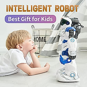 YESTA Large RC Smart Robot Toys for Kids,Remote Control Singing,Dancing and Battle,Moonwalking,Gesture Sensing,Soft Darts Shooting,Programmable Interactive,Gift Present for 3 4 5 6 7 8 Year Old Kids.