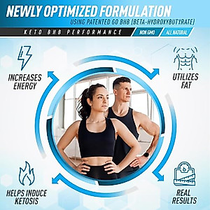 Purely Optimal Keto BHB Exogenous Ketones Supplement - Keto Diet Pills for Ketosis, Energy, Focus, Metabolism - for Women and Men, Gluten-Free, 60 Capsules