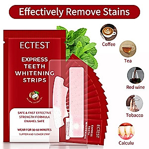 Teeth Whitening Strips for Teeth Sensitive, Professional Teeth Whitening Kit for Coffee Drinker, 28 Teeth Whitener Strips Coconut Flavor, 14 Treatments Easy to Use