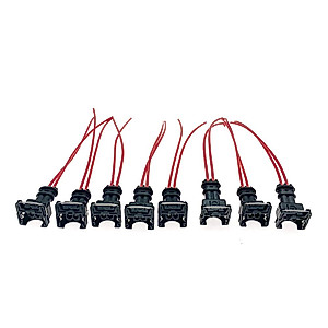 8 Pack Fuel Injector Connector Pigtail Wiring Plugs Clips Cut Splice for Bosch EV1 Any RC Replace EV1 OBD1
