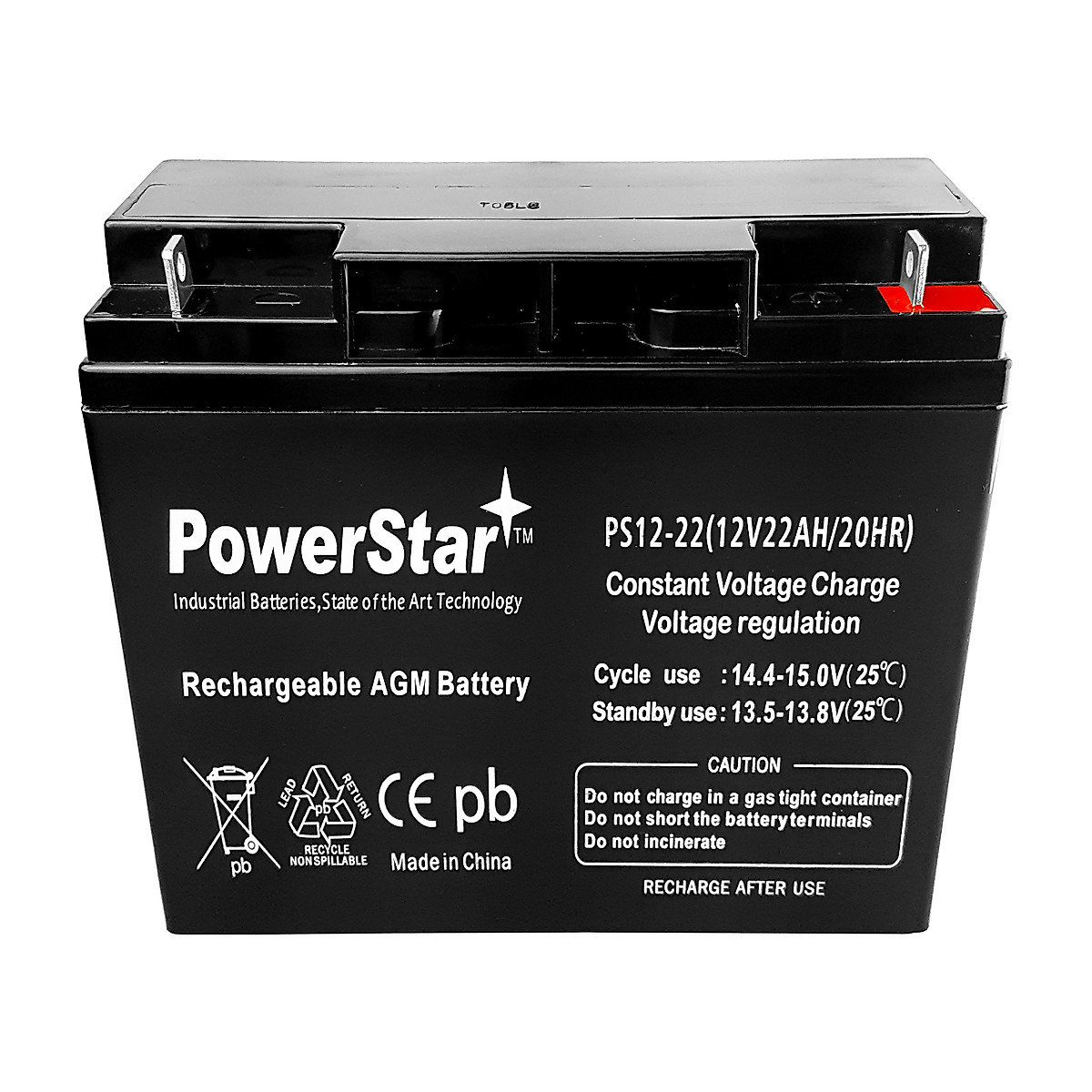 PowerStar 12V 22AH 6FM22 6-FM-22 AGM/SLA Rechargeable Deep Cycle Battery