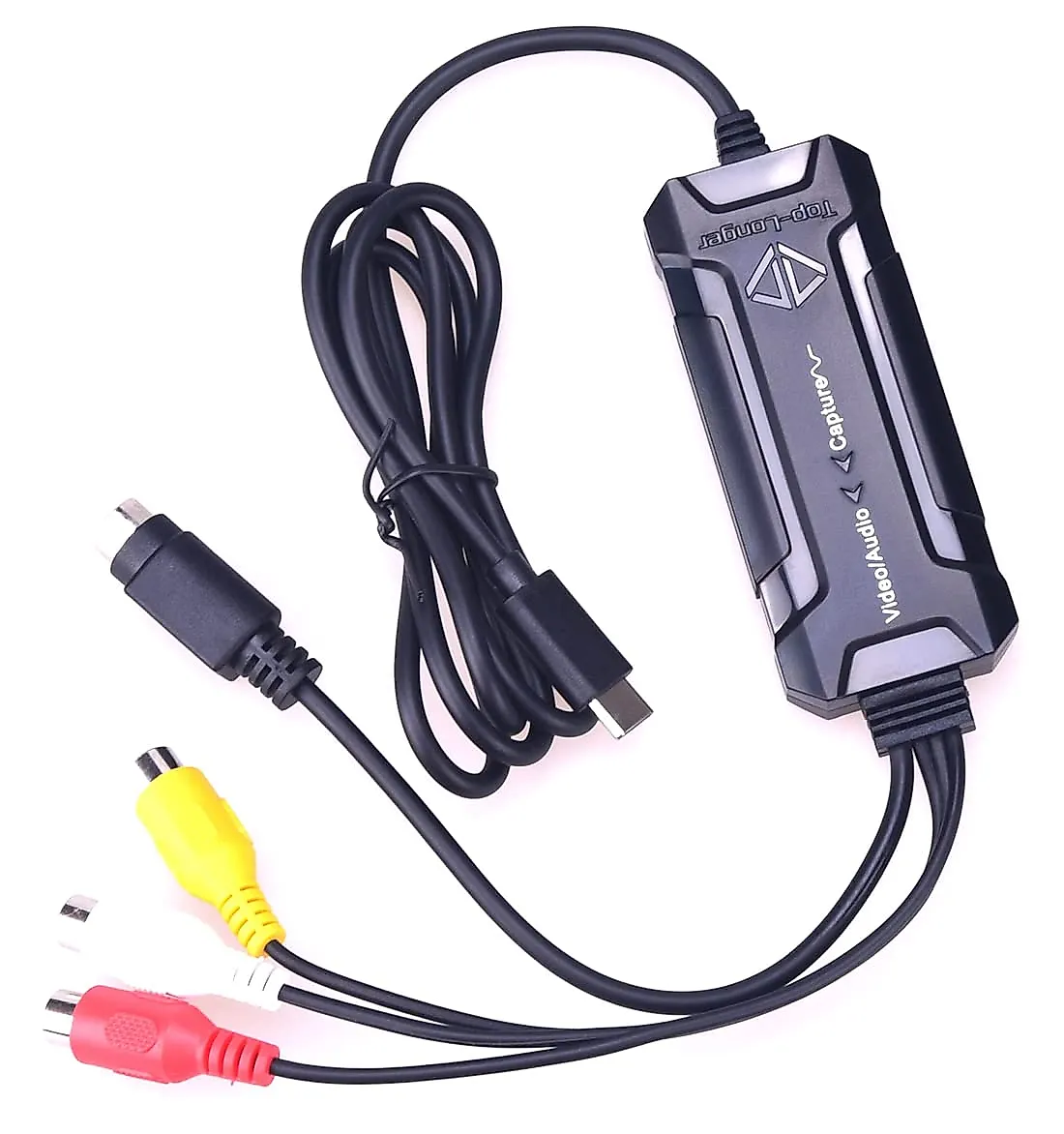 Top-Longer Type C Video Grabber Cassette/Tape Converter/VHS to Digital Converter for VHS to DVD Cassette with Windows 11/10 and Mac OS X Ventura 13.0.1-Updated Version