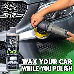 Chemical Guys WAC20616 Slick Finish Cleaner Wax Light Paint Cleanser & Brilliant Shine Carnauba Wax, 16 fl oz