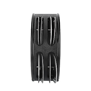 Foot Tambourine, 3 Colors Foot Tambourine with Steel Jingles for Drum Accessory Instrument(Black)