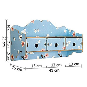 LLRYN Wooden Bathroom Rack Multi-Function Wall-Mounted Utility Storage Storage Box Bathroom Kitchen Living Room Rack (Color : A)