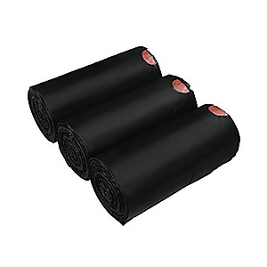 Begale Small 1.2 Gallon Drawstring Black Trash Bag (110 Counts/ 3 Rolls)