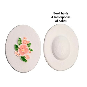 Biodegradable Urn for Human Ashes, Water Burial Urn, Urn Floats in Water, Urn for Cremation, Ocean Water Scattering Urn for Ashes, Floating Urn, Earth Memorials (Keepsake Elite® Pink Flower Y-01)