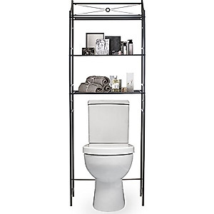 Sorbus Bathroom Storage Shelf Over Toilet Space Saver, Freestanding Shelves for Bath Essentials, Planters, Books, etc
