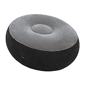 Intex Inflatable Ultra Lounge Chair With Cup Holder & Ottoman Set, Vinyl, Gray (5 Pack)