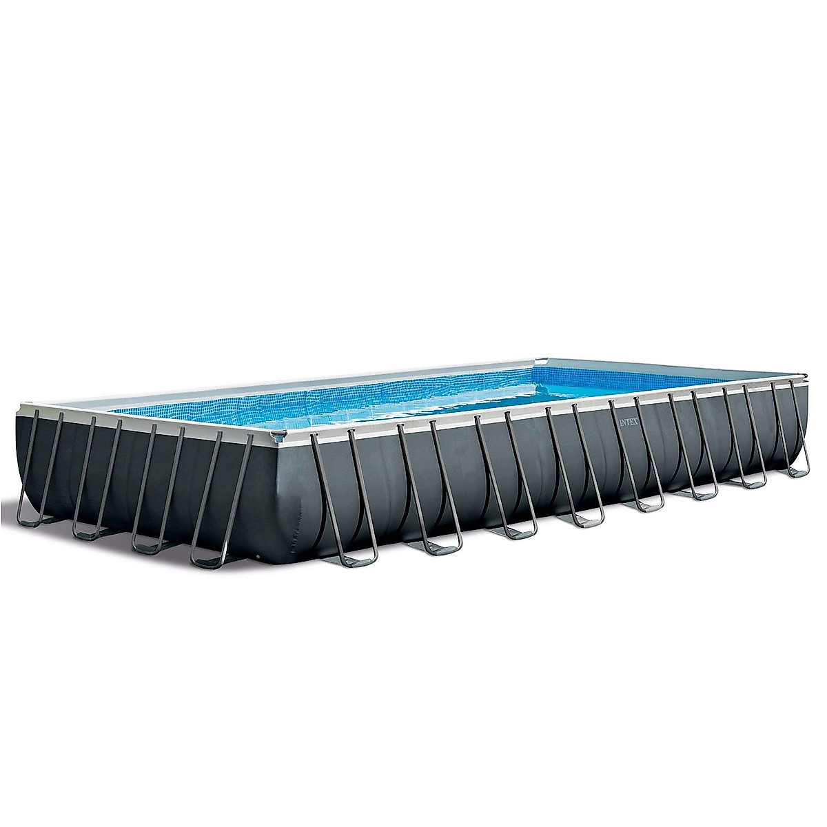 32 ft. x 16 ft. x 52 in. Ultra XTR Rectangular Above Ground Hard Side Swimming Pool Set, Gray
