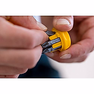 Stanley 0-66-358 Bit-Screwdriver short with 10 Bits, Black/Yellow