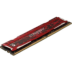 Crucial Ballistix Sport LT 3200 MHz DDR4 DRAM Desktop Gaming Memory Single 16GB CL16 BLS16G4D32AESE (Red)