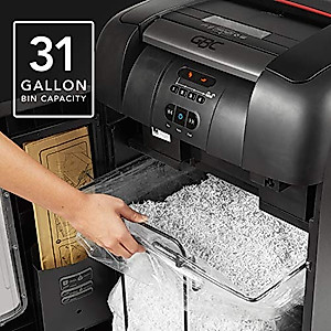 GBC Paper Shredder, Auto Feed, 750 Sheet Capacity, Micro-Cut, 20+ Users, Stack-and-Shred 750M (1758578)