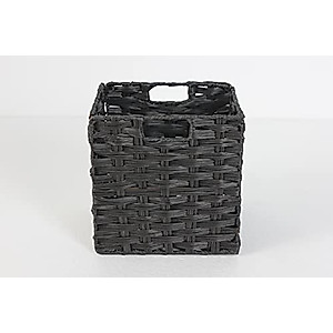 RongFeng Foldable Storage Basket With Wire Frame (Set of 2)