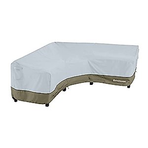 [monsoon] Patio L-Shaped Sectional Sofa Cover Waterproof Outdoor Couch Lounge Loveseat Patio Furniture Cover (85")