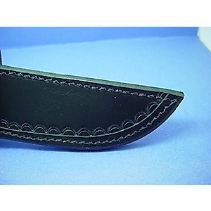 Custom Cross Draw Knife Sheath for the Buck 120 Knife. The Sheath Is Made Out of 10 Ounce Water Buffalo Hide Leather. The Water Buffalo Leather Is Very Soft Durable and Pliable. The Sheath Can Be Worn on the Right or Left Hand Side. It Has a Snap to Secur