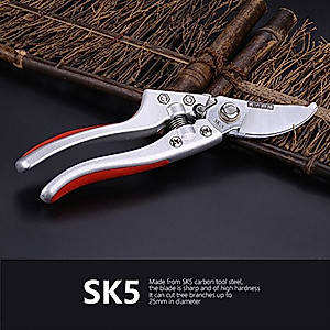 Fruit Tree Bonsai Gardening Pruning Shears Effort-Saving Pruners Scissors Hand Tools Professional Sharp Pruning Shears Tree Trimmers Secateurs Hand Pruner Garden Shears Clippers