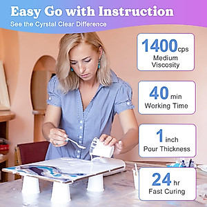 2 Gallon Epoxy Resin with Pumps, Bubble Free Resin Epoxy Kit, Crystal Clear Epoxy Resin and Hardener for DIY Art, Molds,Craft