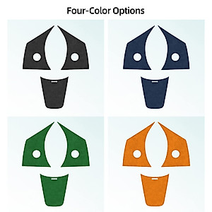 Alfanxi Car Accessories Alcantara Material Steering Wheel&Center Console&Dashboard&Door Panel&Key Covers&Holders Compatible with Tesla Model 3/Y/S (A4:Steering Wheel Trim)