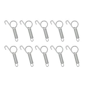 10 Pack Rabbit Cages Door Metal Finger Spring Latch Hook Multi-Functional Pet Cages Door Spring Latch for Fixing Small Animal, Rabbit, Dog, Cat, Parrot, Guinea Pig,Squirrel, Pet Cage Door