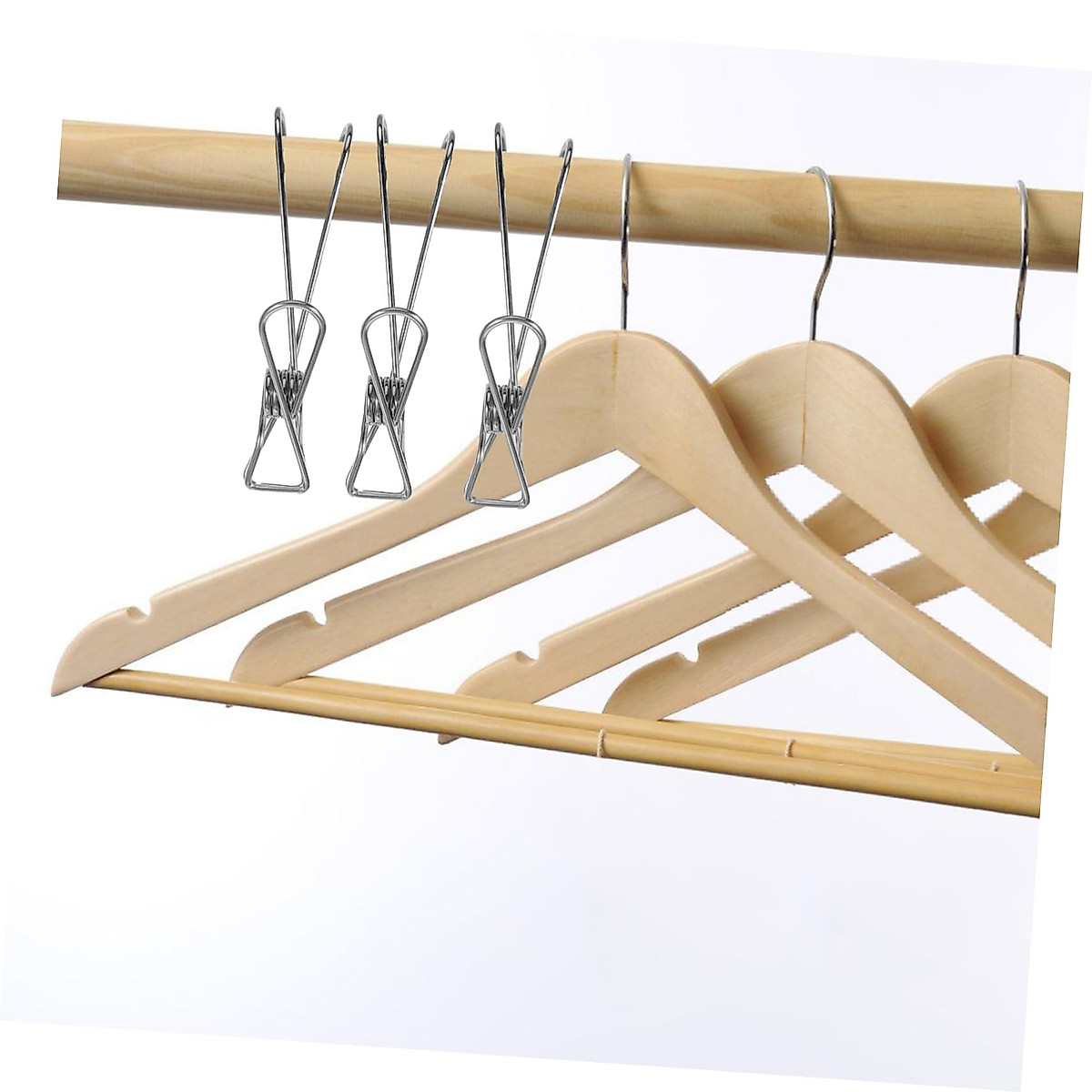 ABOOFAN 48 Pcs Golden Hook Over Door Hanger Towel Racks Bathroom Rack Towel Hanger for Bathroom Tail Wire Over Door Towel Rack Bathroom Towel Rack On The Door Towel Clip Stainless Steel