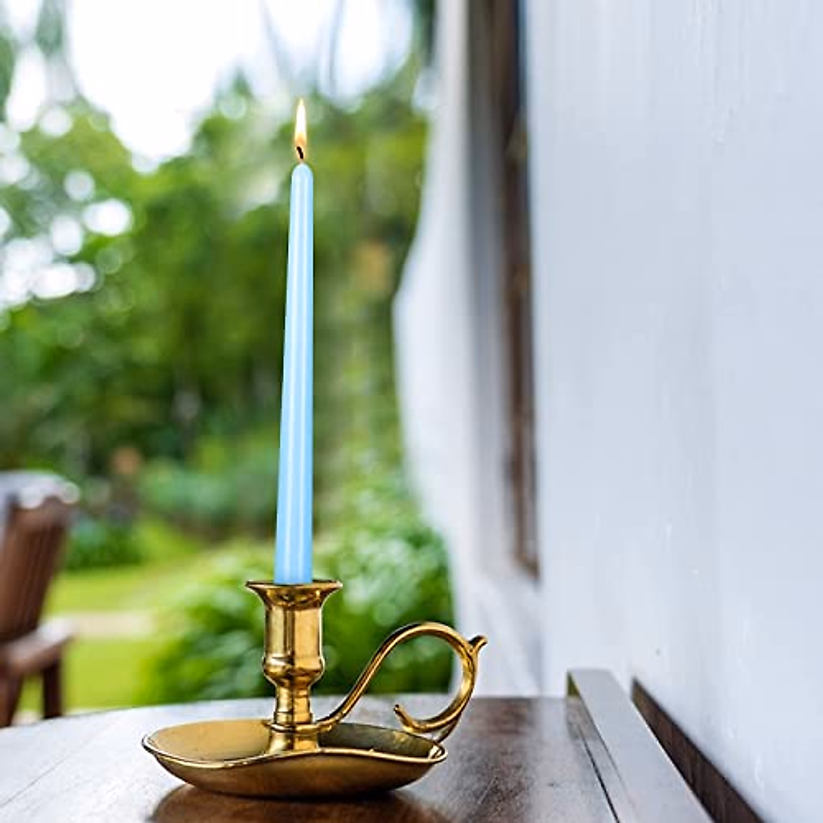 Allgreen Unscented Taper Candles, Premium Quality, Drip-Less & Smokeless, Hand-Dipped Dinner Candles for Wedding, Holiday,Home Decor - 7Hrs Burn Time - Set of 12