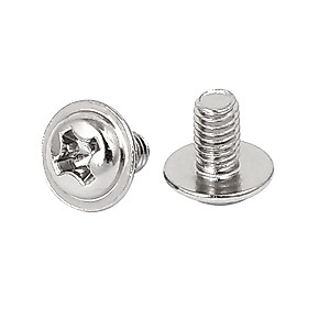 Aexit Computer PC Cleaning & Repair Case Nickel Plated Phillips Washer Motherboard Screw Computer Screws PWM3x5mm 300pcs