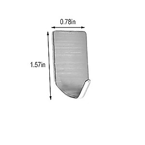 TOGU SUS 304 Stainless Steel Self Adhesive Hook Heavy Duty Wall Hooks Nail-Free Waterproof Stick On Bathroom Kitchen Door for Keys Hats Towel Coats, Brushed Finish,12pcs