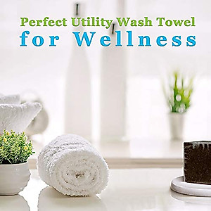 24 Pack Jmr Premium White Cotton Washcloths 12x12 Soft Absorbent Face Towels, Bath, Spa, Gym Use