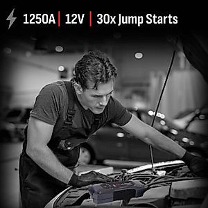 Schumacher Electric Lithium Jump Starter and Portable Power Pack SL1648, 3-in-1, 1250A, 12V, for 6.0L Gas, 3.0L Diesel Engines- Works on Cars, Trucks, Motorcycles, Marine Batteries, SUVs, and More