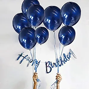 Navy Blue Balloons Set, 50 Pieces Dark Blue Balloon Deep Blue Latex Party Balloons for Birthday, Baby Shower
