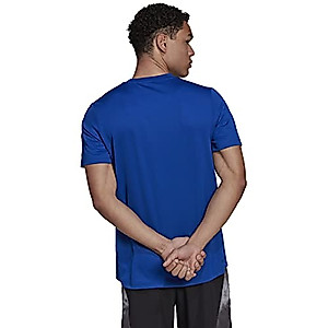 adidas Men's AEROREADY Designed 2 Move Sport 3-Stripes Tee, Team Royal Blue/Black, Large