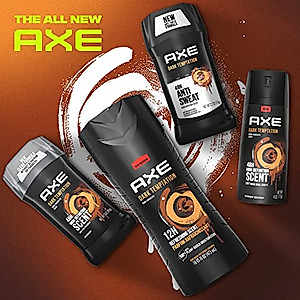 AXE Antiperspirant Stick For Men For Long Lasting Freshness Dark Temptation All Day Fresh Scent 48 Hour Anti Sweat Mens Deodorant 2.7oz 4 Count