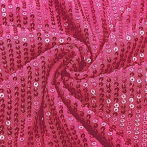 GRACE KARIN Women 3/4 Sleeve Shimmer Sparkle Sequin Party Dresses Rose Red XL