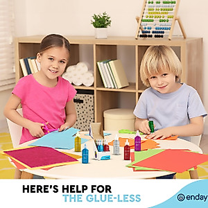 Glitter Glue for Crafts in Bright Classic Colors: Gold, Silver, Red, Green, Blue & Purple Used for Gluing, Drawing, Writing, Outlining (6 Pack)