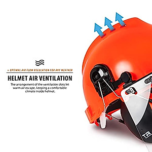 TR Industrial Forestry Safety Helmet and Hearing Protection System (Orange)