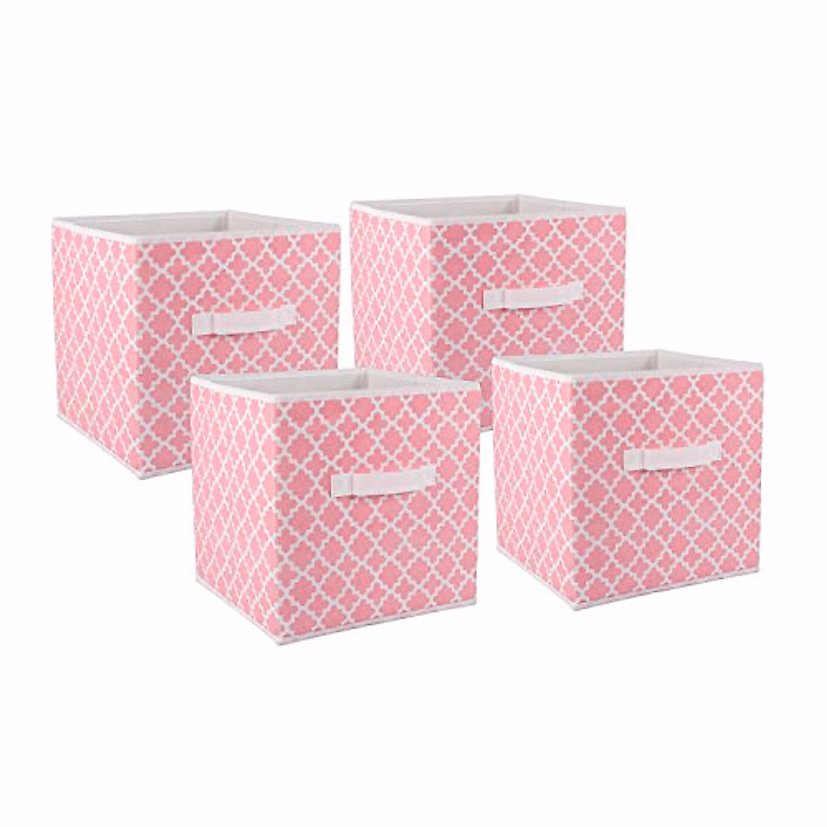 DII Non Woven Polyester Storage Bin, Pink Sorbet, Small Set of 4