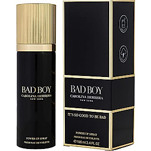 Carolina Herrera Bad Boy Power Up Eau De Toilette Body Spray for Men 3.4 Ounce