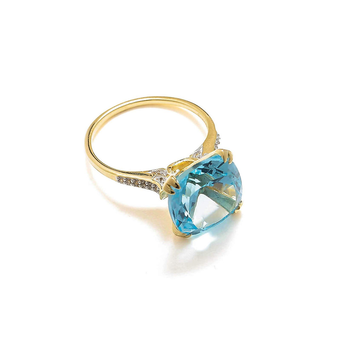 YoTreasure 8.73 ct. t.w. Sky Blue Topaz Chunky Ring 10kt Yellow Gold
