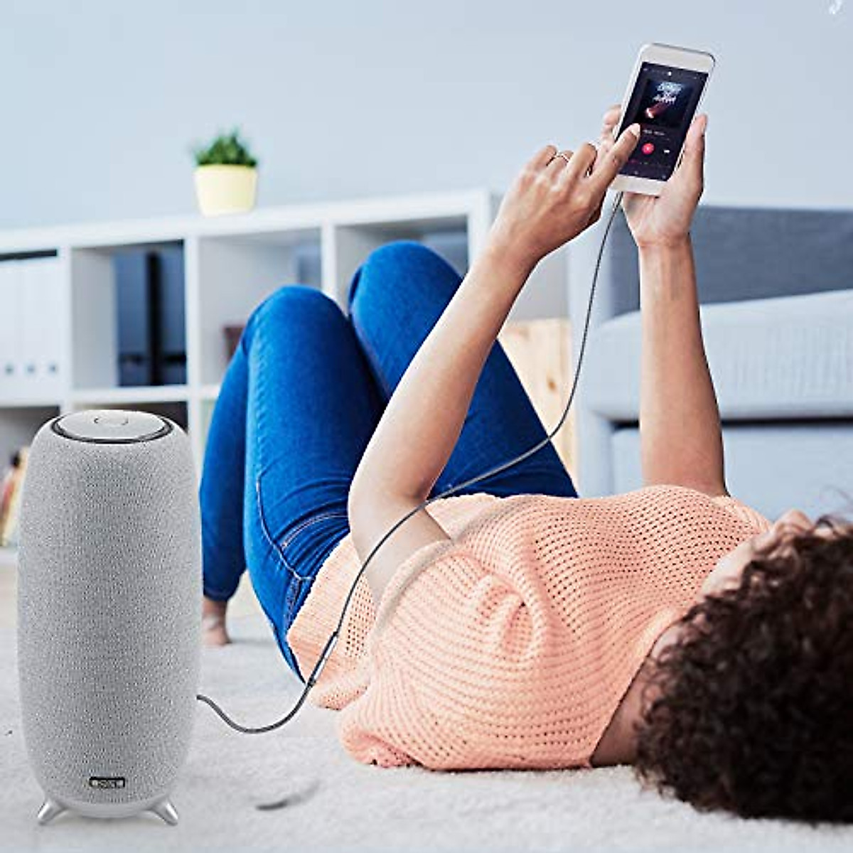 Headphone Extension Cable, Riksoin 4 Pole 3.5mm Male to Female Aux Cord TRRS Jack Stereo Adapter [2-Pack, 4ft+8ft, Hi-Fi Sound] Audio Extension Cables Extender for Speaker, Headset, Smartphone, Tablet