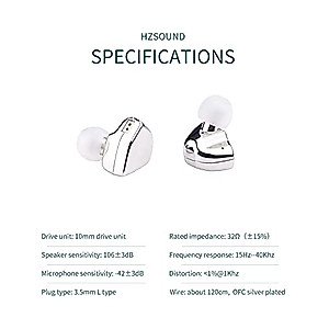 Hzsound Heart Mirror HiFi in Ear Monitor Earphone High Sound Quality Carbon Nanotube CNT Dynamic Driver High Resolution Noise Canceling Headphone Mirror Treatment