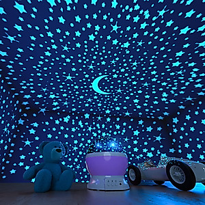 FBLzoo Star Projection lamp rotatable 360-degree Projector Children's Toys Girls Birthday Gift Christmas Gift Bedroom Atmosphere lamp Sleeping Night Light Small Table lamp (Purple)