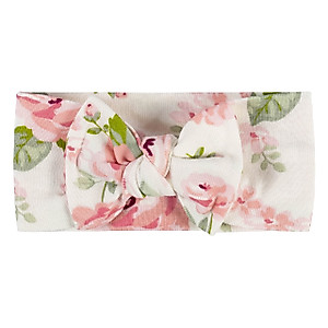 Gerber Baby Girls' 2-Piece Coverall & Headband Set, Floral, 3-6 Months