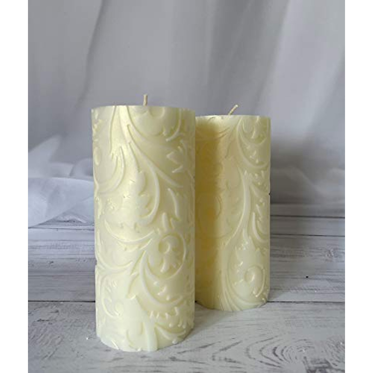 Magik Life Decorative Pillar Candles-3x6 inch - Unscented Long Lasting Handcrafted Royal Candles for Home Decoration Restaurant Weddings Spa Events Church- 70 Hour Burn Time - Smokeless & Dripless