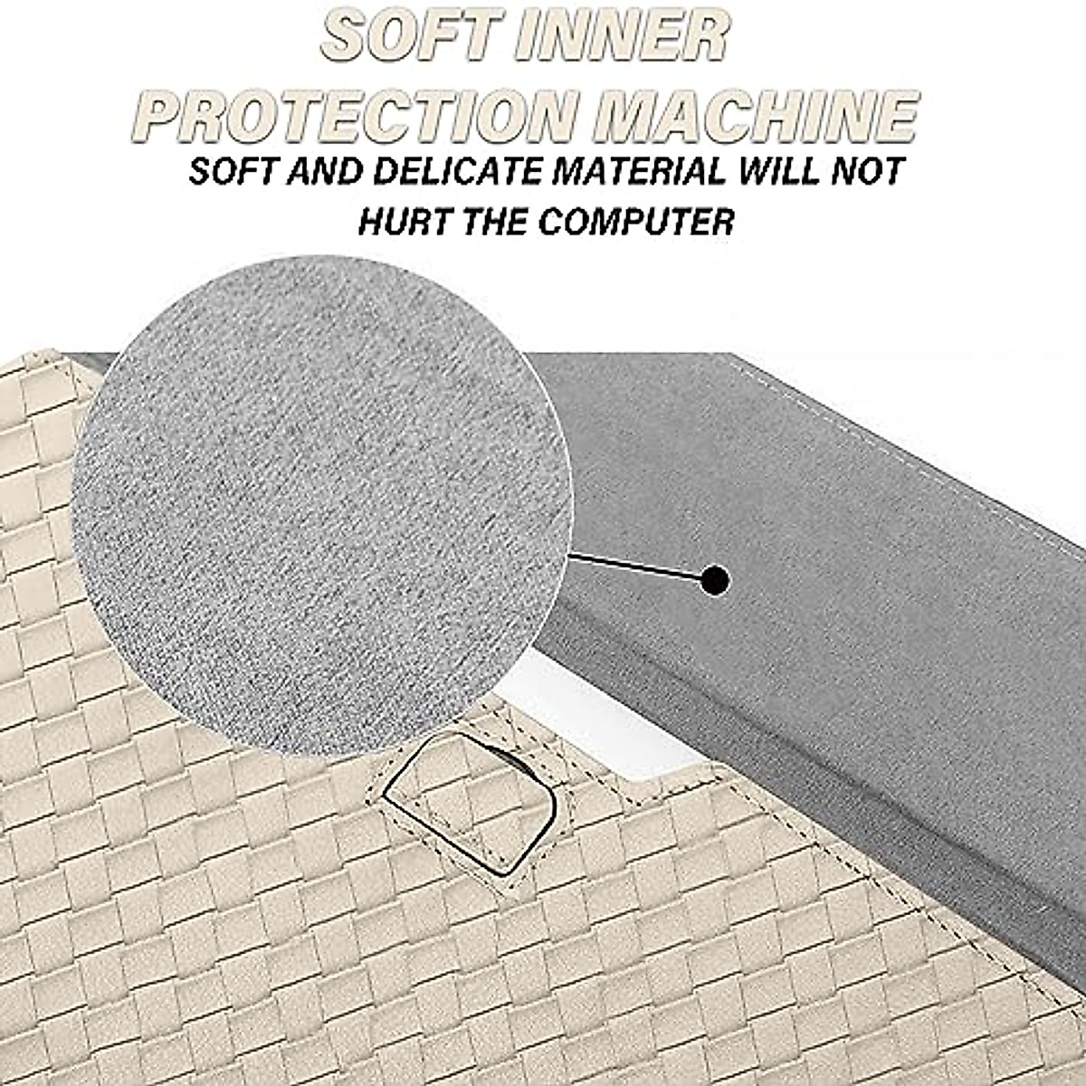 Miwasion Woven Fabric Laptop Sleeve Bag 13-13.6 inch,Compatible with Air 13 inch M2 2022 A2681 M1 A2337 A2179 A1932/Pro 13